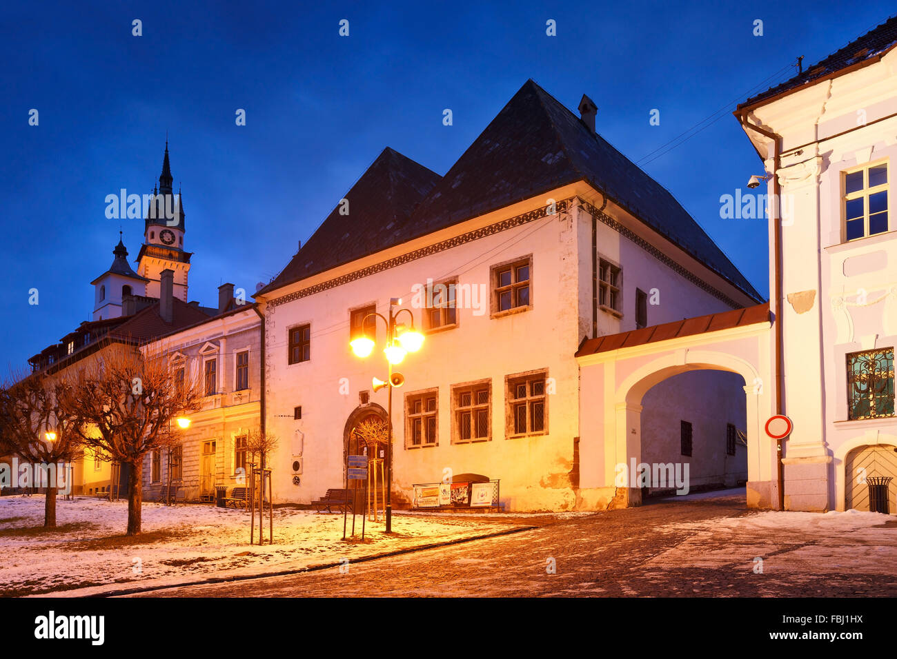 Historic medieval mining town of Kremnica in central Slovakia Stock ...