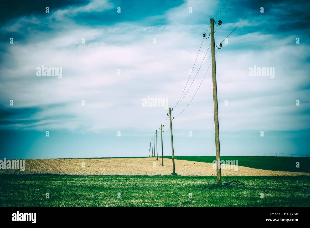 Vintage power lines hi-res stock photography and images - Alamy