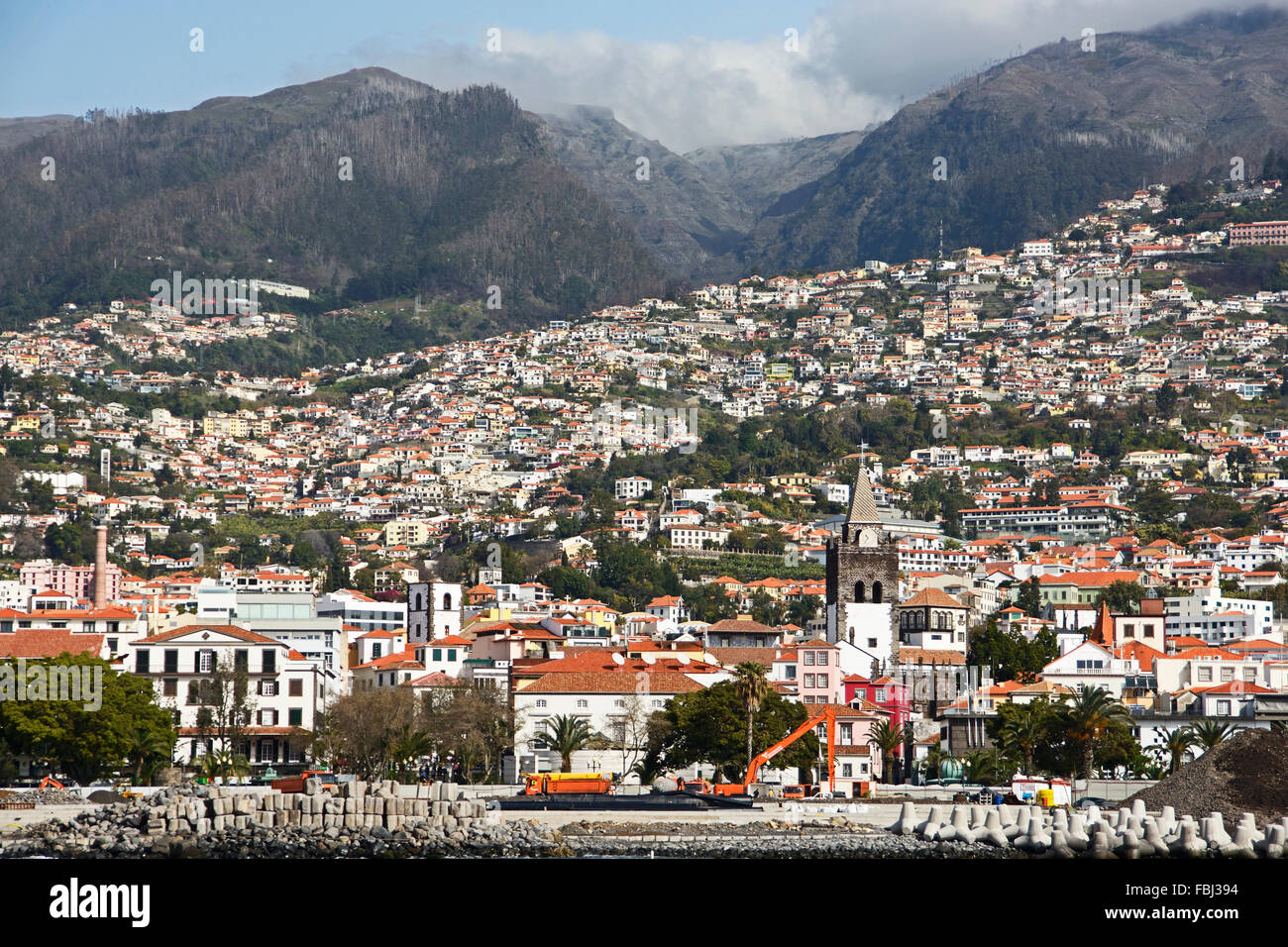 Madeira, view on Funchal Stock Photo - Alamy