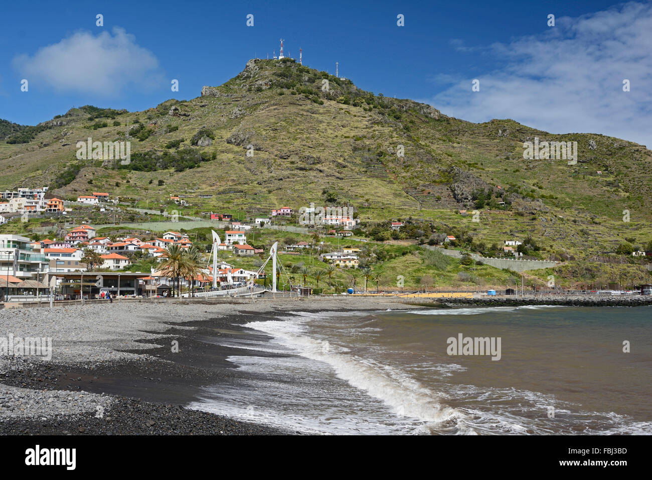 Beach and townscape of machico hi-res stock photography and images - Alamy