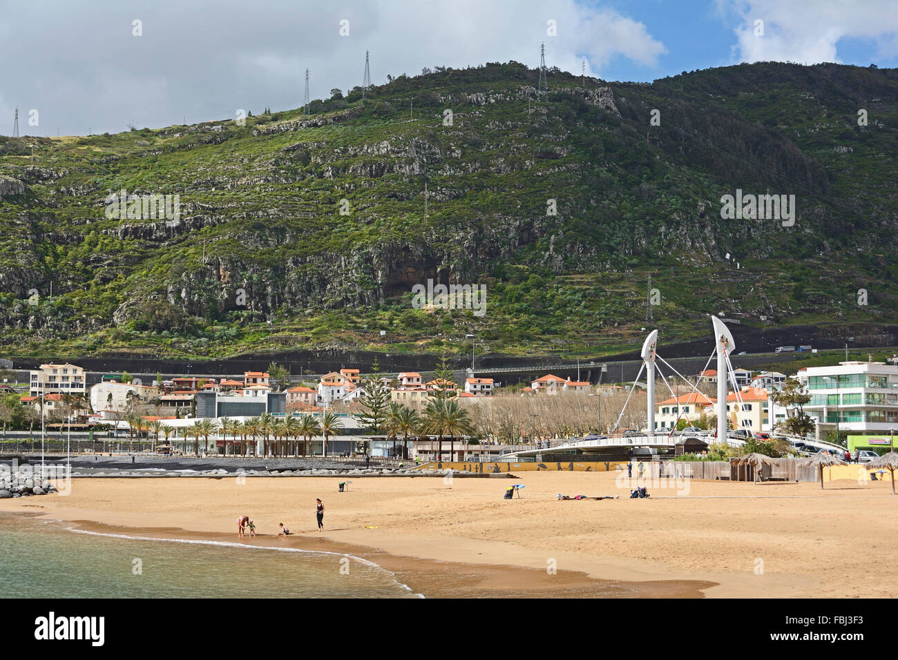 Madeira, beach of Machico Stock Photo - Alamy