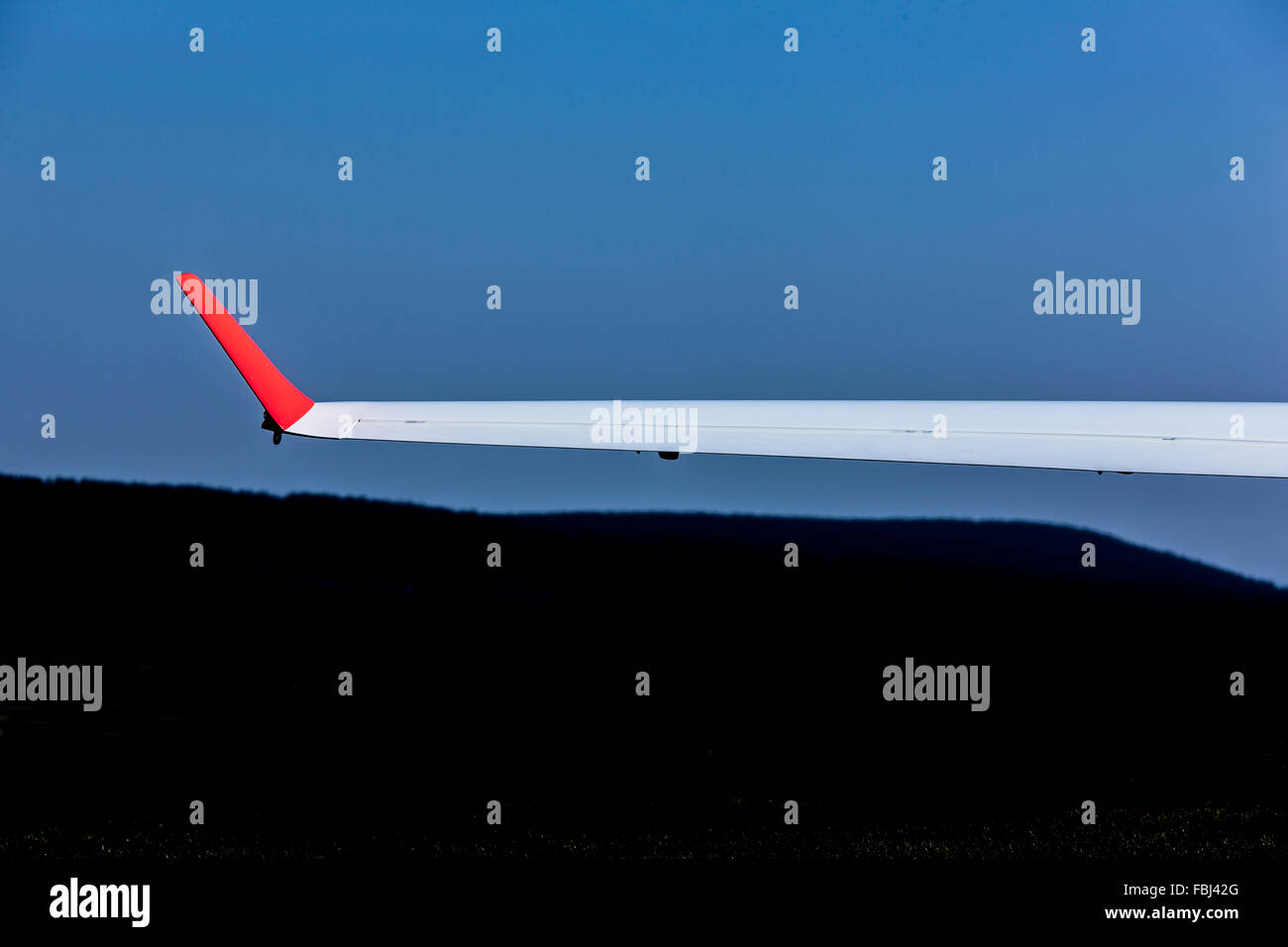 Wing of a glider Stock Photo - Alamy