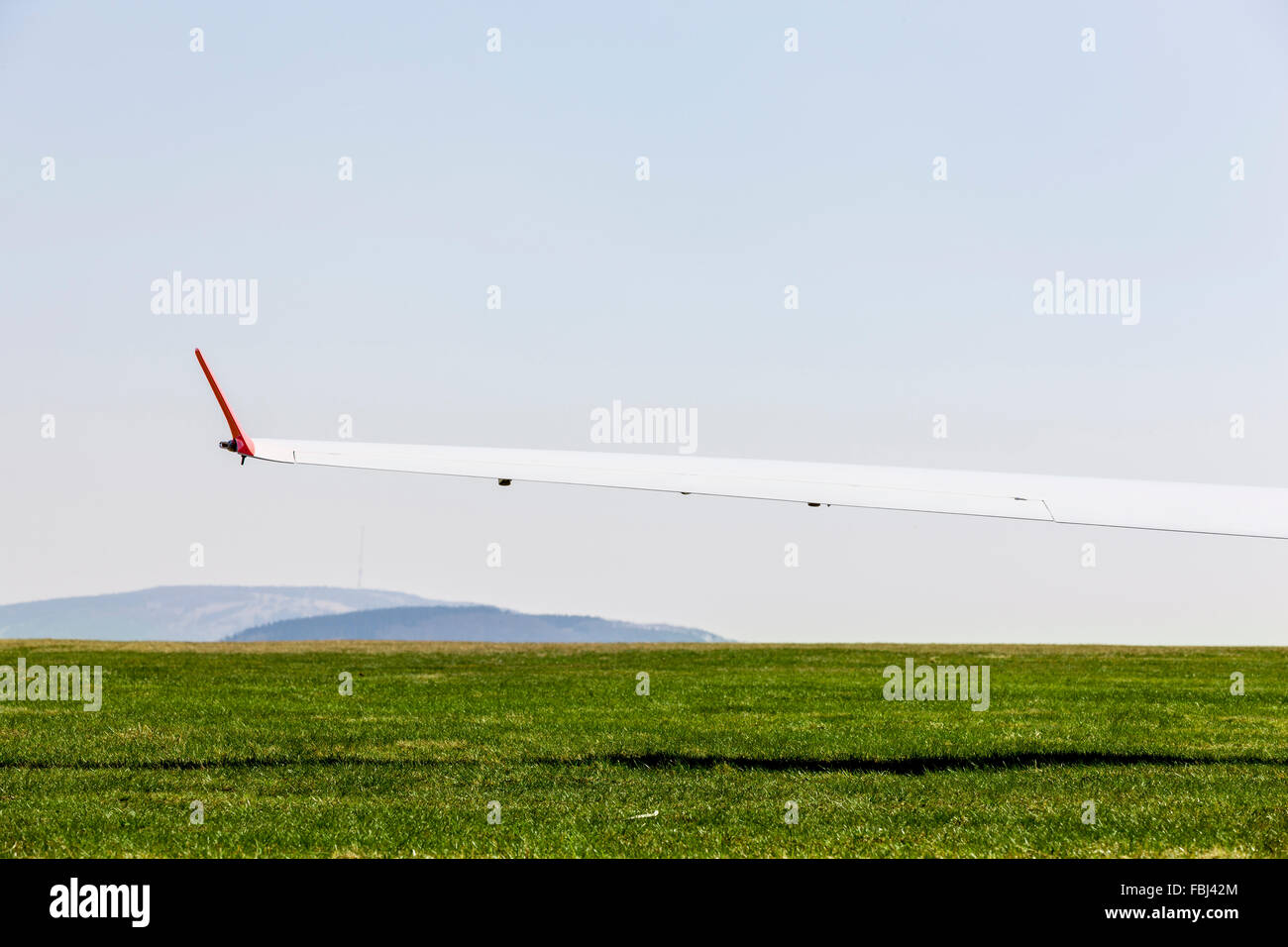 Wing of a glider Stock Photo - Alamy