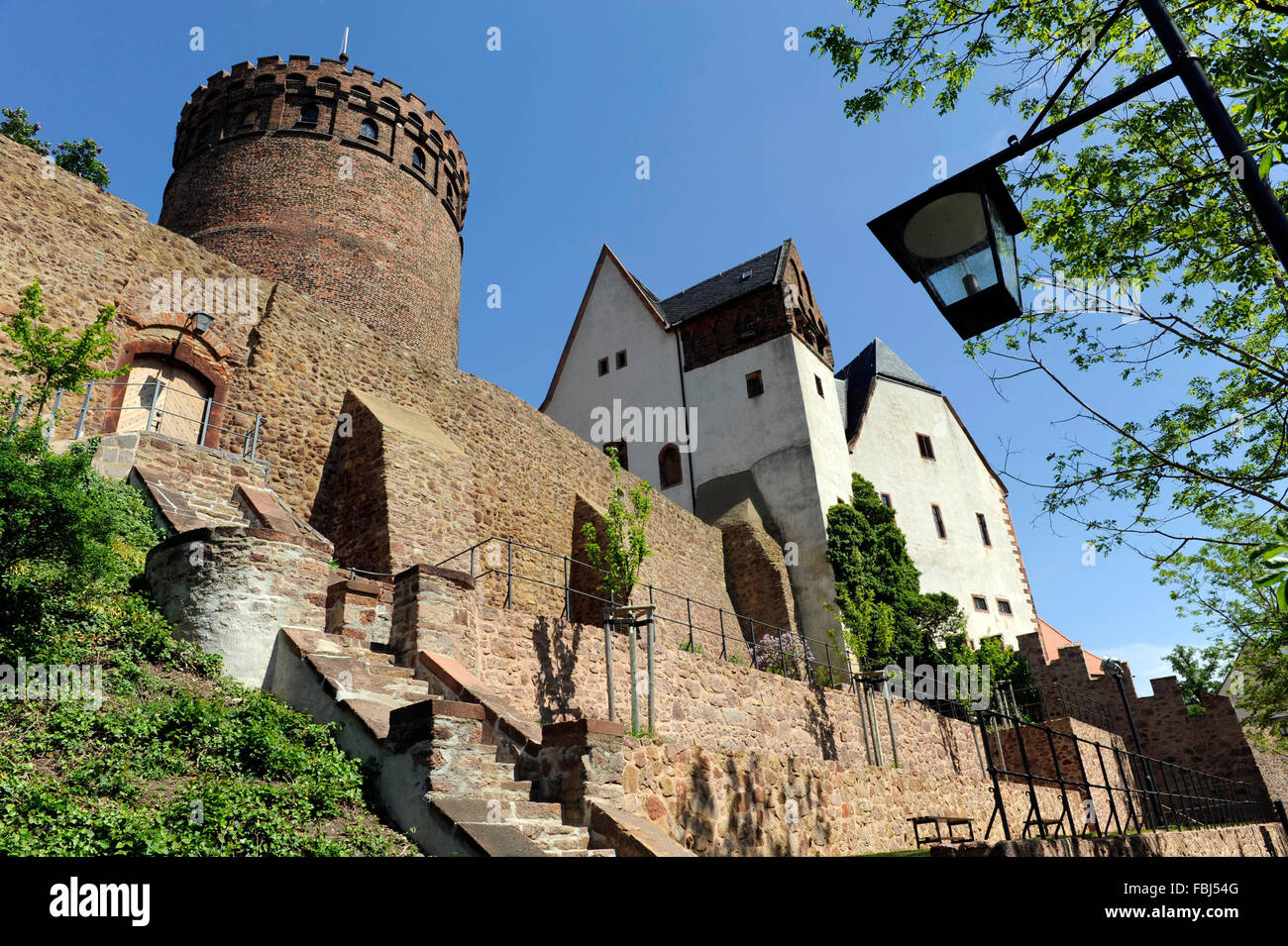 Mildenstein Castle, porphyr rock, Freiberger Mulde, Leisnig, originally ...