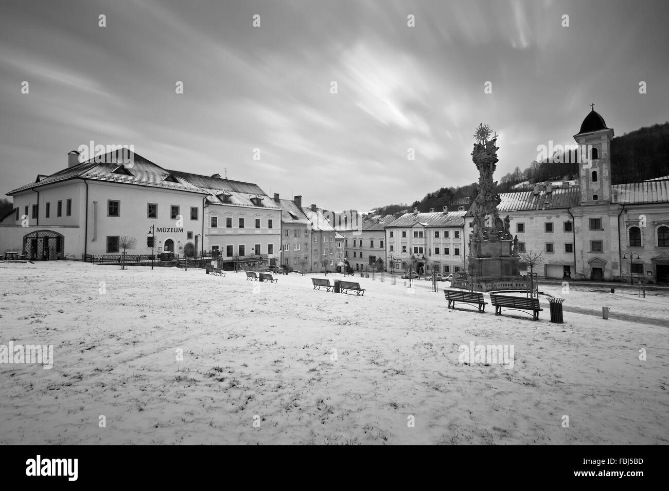 Historic medieval mining town of Kremnica in central Slovakia Stock ...