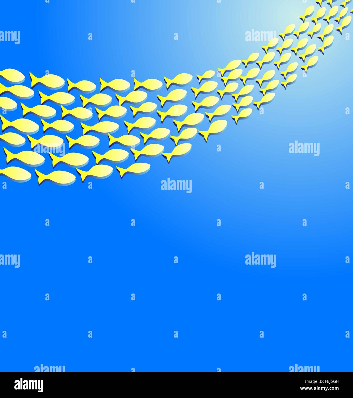 School of yellow fish Stock Vector Images - Alamy