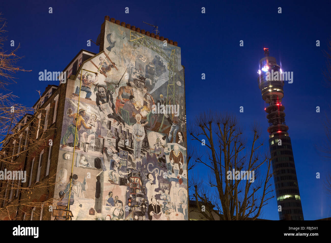 Fitzrovia mural hi-res stock photography and images - Alamy