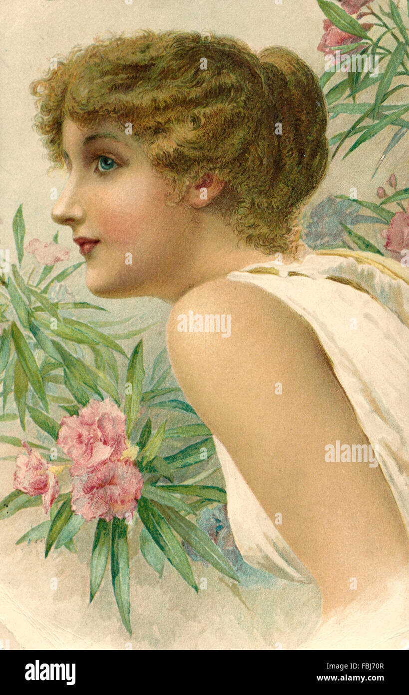 Postcard with illustration hi-res stock photography and images - Alamy