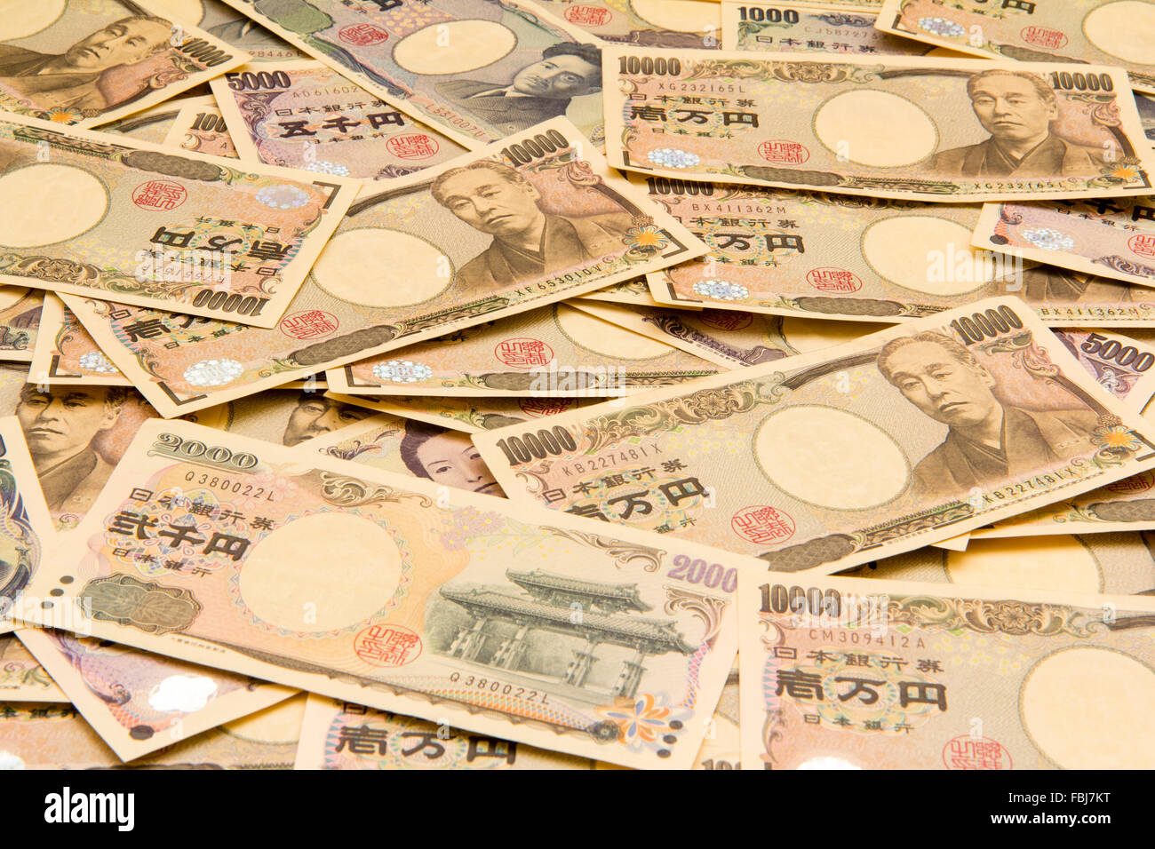 Money, currency, Japanese banknotes, mixed, various dominations, 10,000 ...