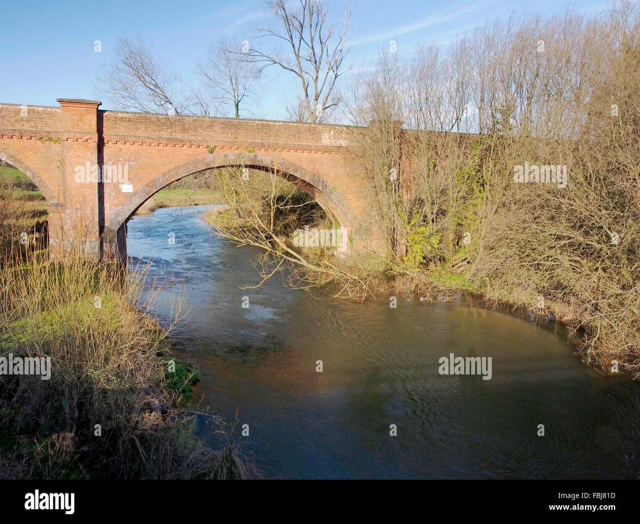 Hockley viaduct and River Itchen south of Winchester, Hampshire now a ...