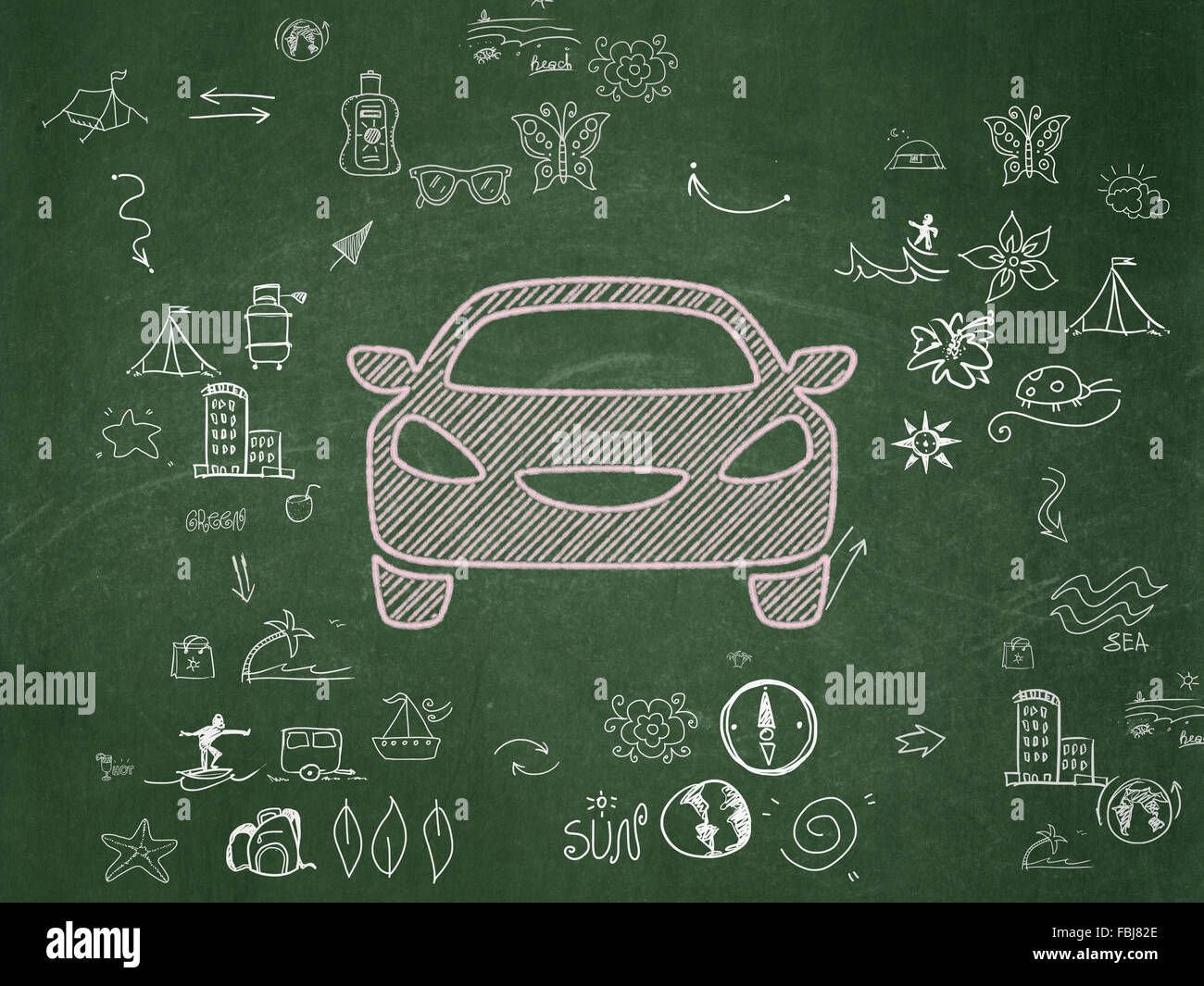 Car drawing on chalkboard car hi-res stock photography and images - Alamy