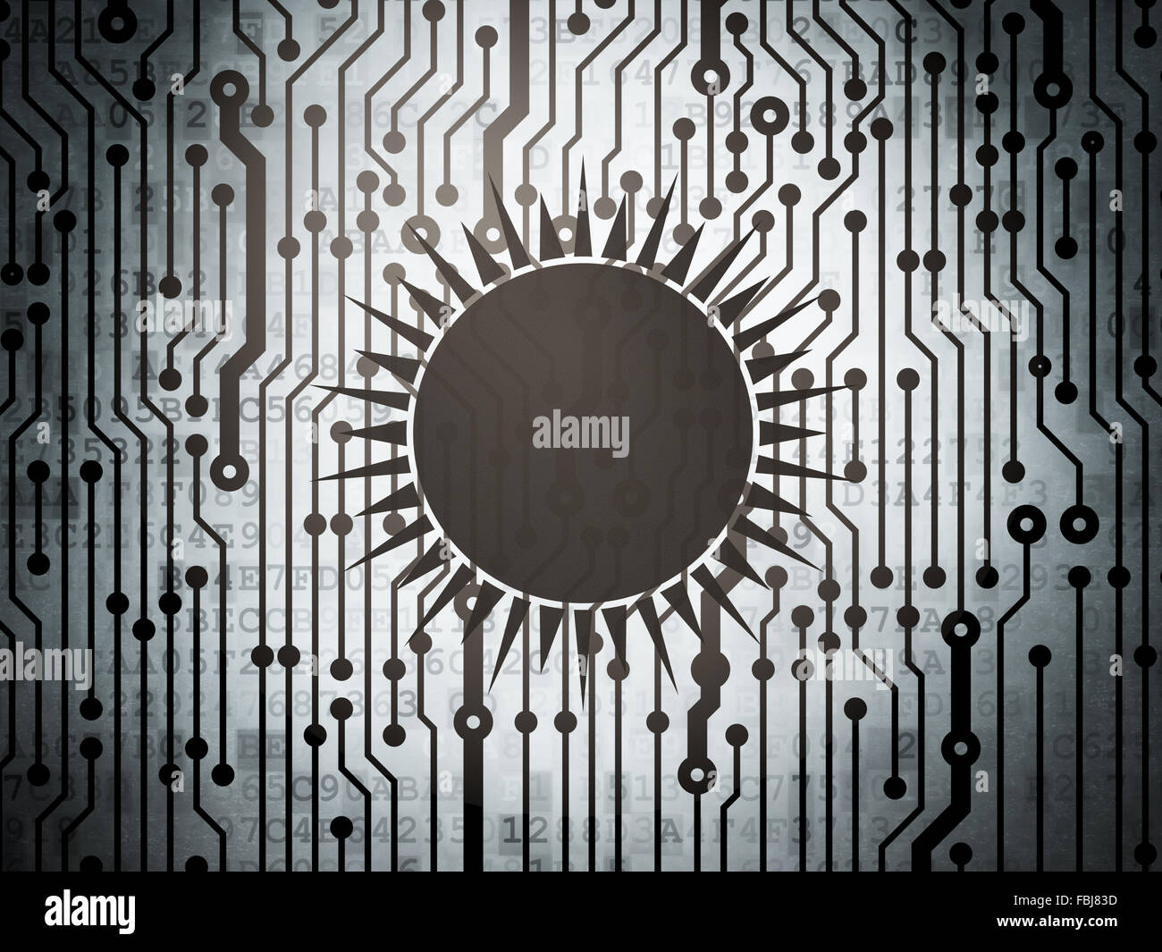 Travel concept: circuit board with Sun Stock Photo - Alamy