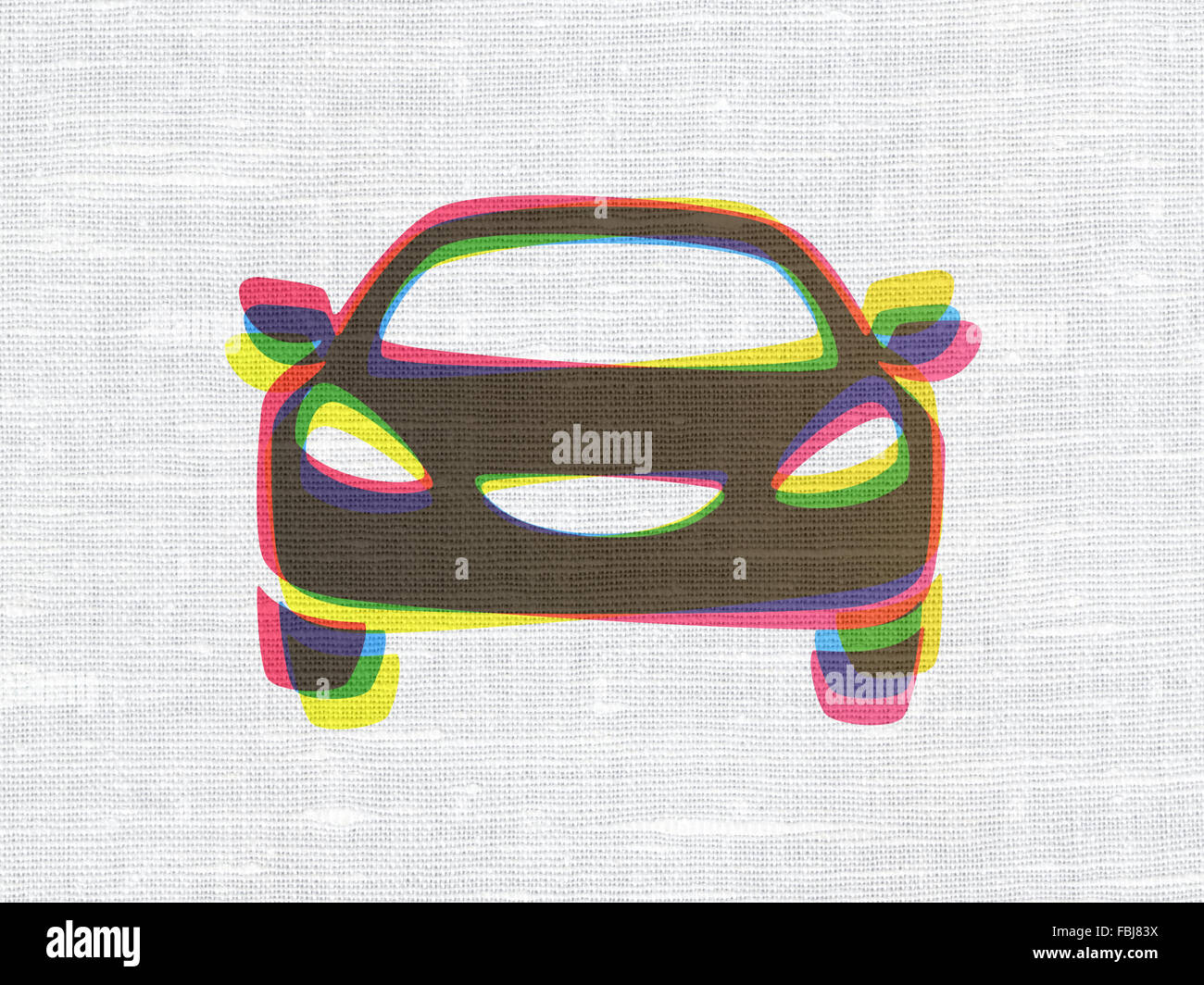 Travel concept: Car on fabric texture background Stock Photo - Alamy