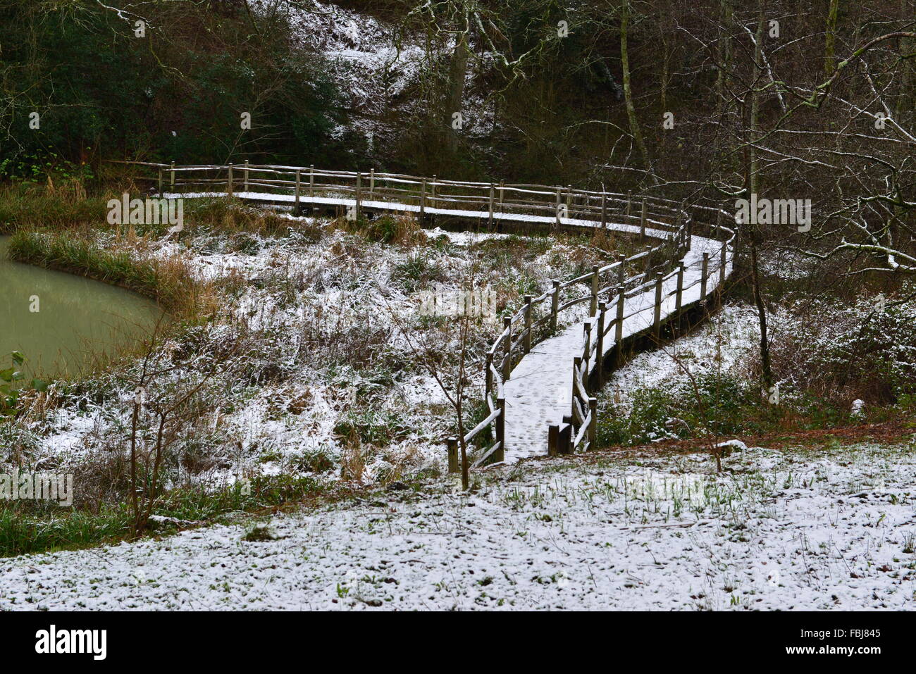 A winter landscape in Surrey in January 2016 Stock Photo - Alamy