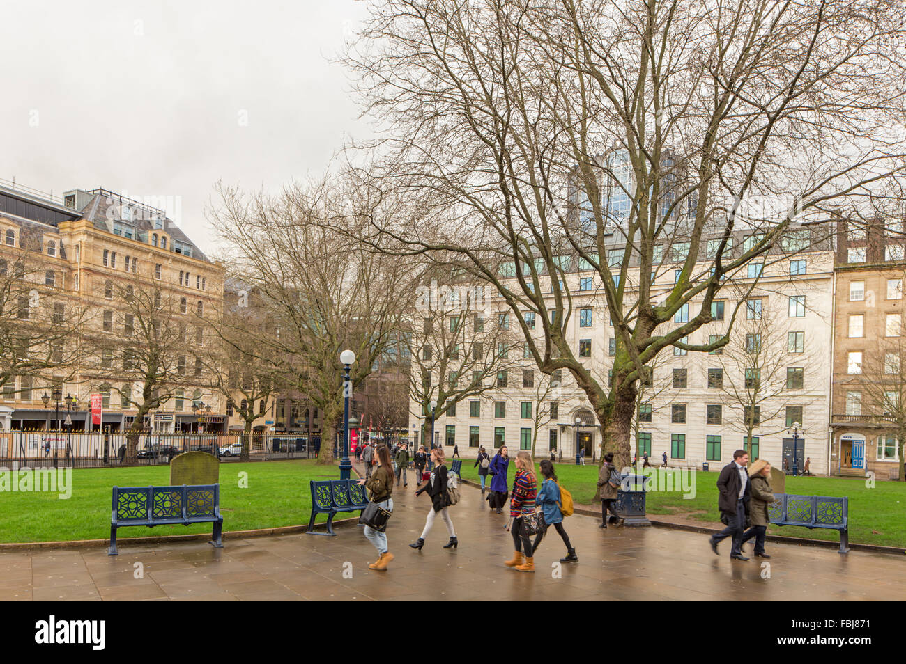 Colmore Row in Birmingham on a winters day, England, UK Stock Photo - Alamy