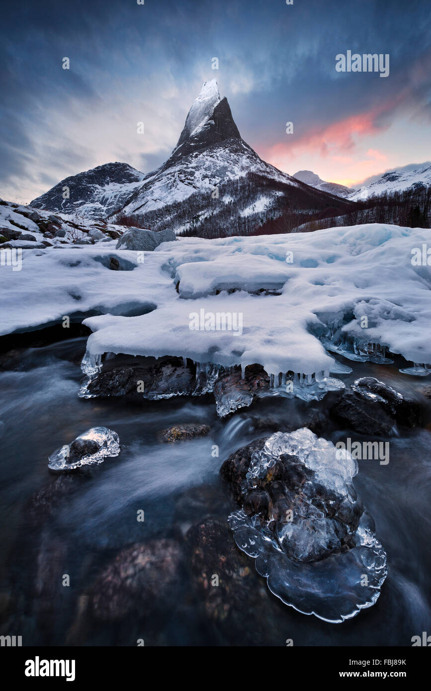 Norway, the north, Stetinden, mountain, summit, monument, distinctive ...