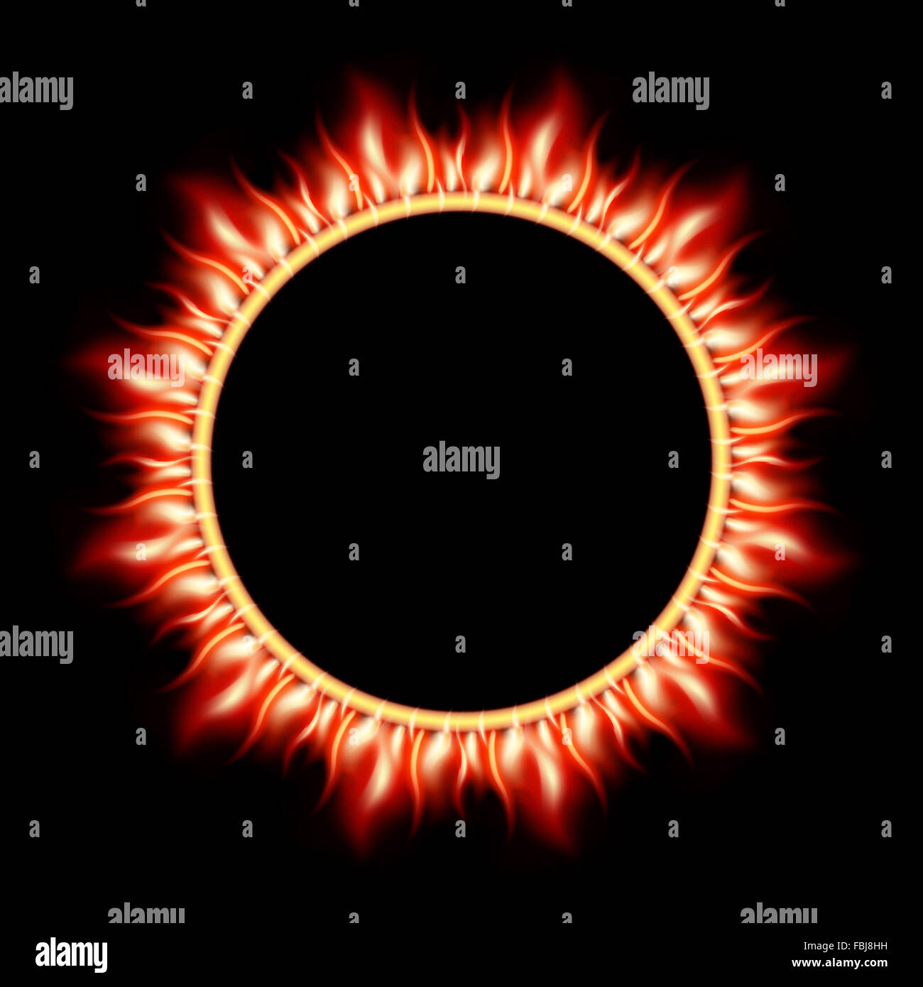 Abstract burning star circle view Stock Photo - Alamy