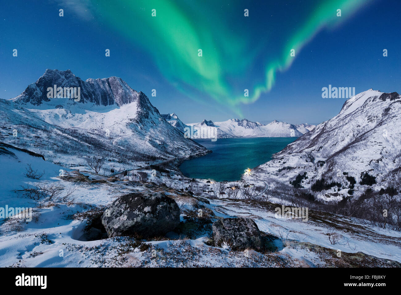 Norway, Senja, island, northern lights, aurora borealis, Aurora ...