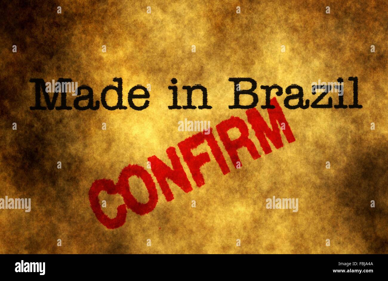 Made in Brazil confirm Stock Photo - Alamy