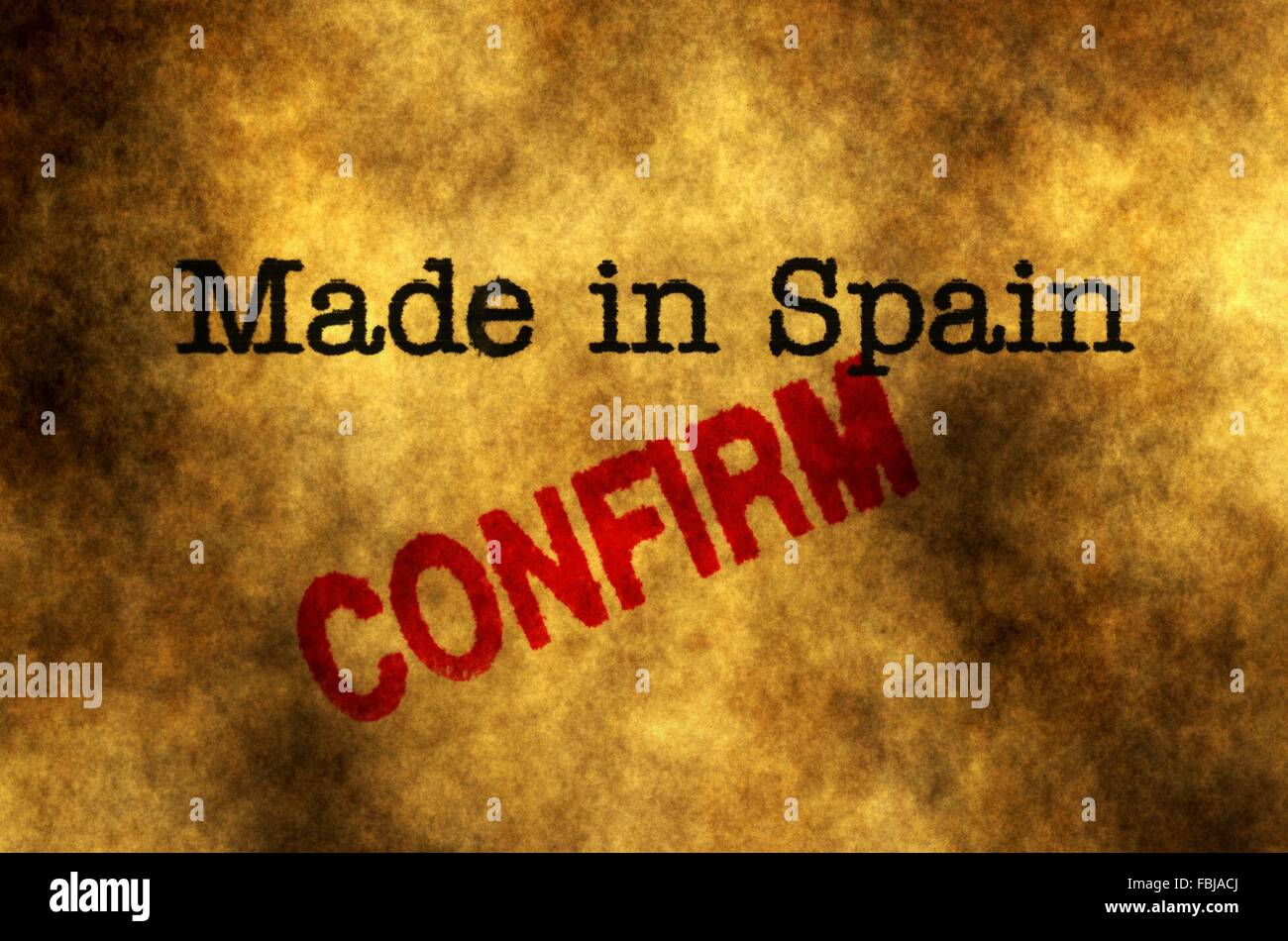 Made in Spain confirm Stock Photo - Alamy