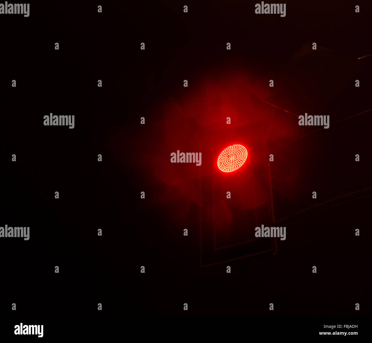 Red light on semaphore at the night Stock Photo - Alamy