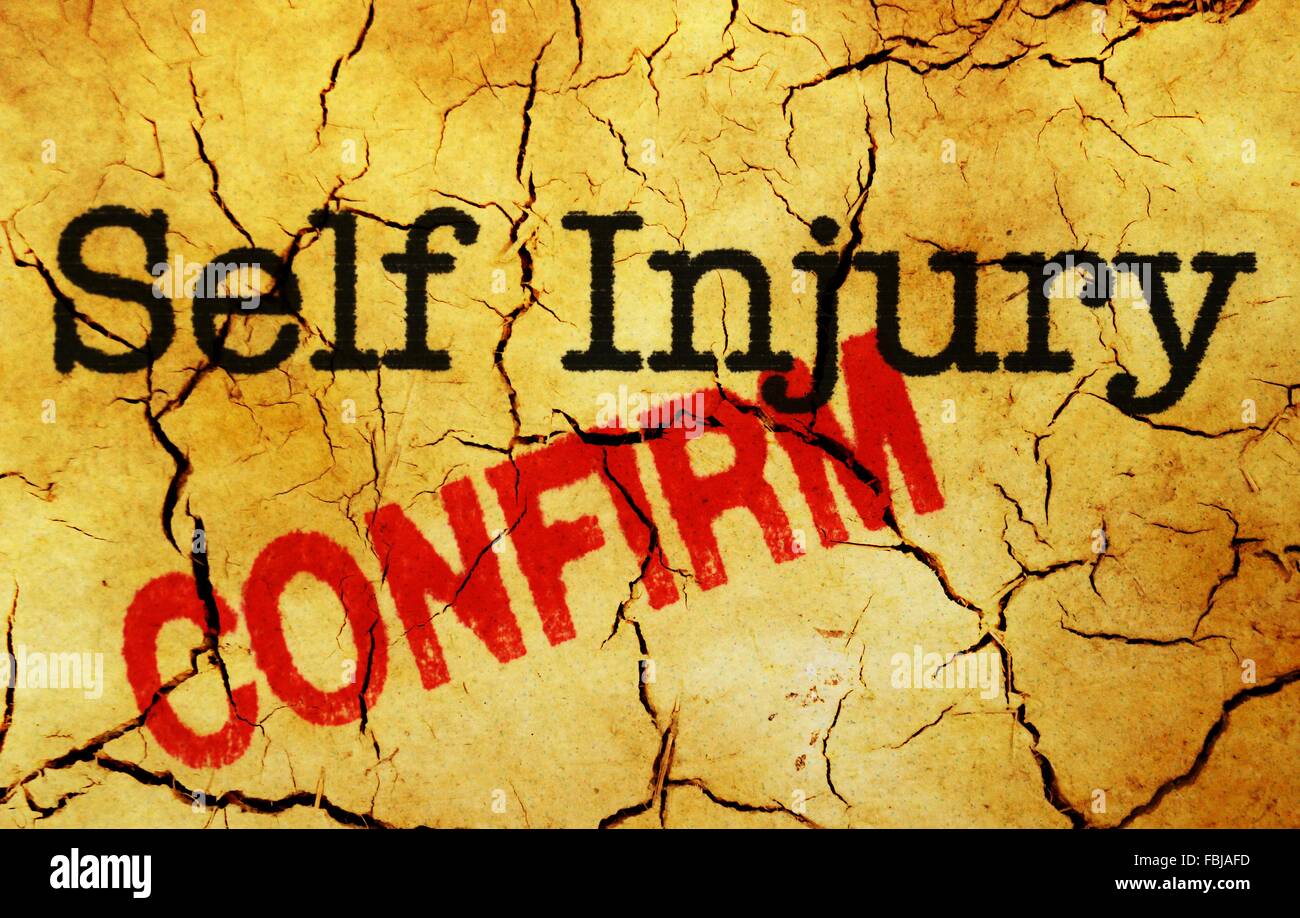 Self injury text hi-res stock photography and images - Alamy