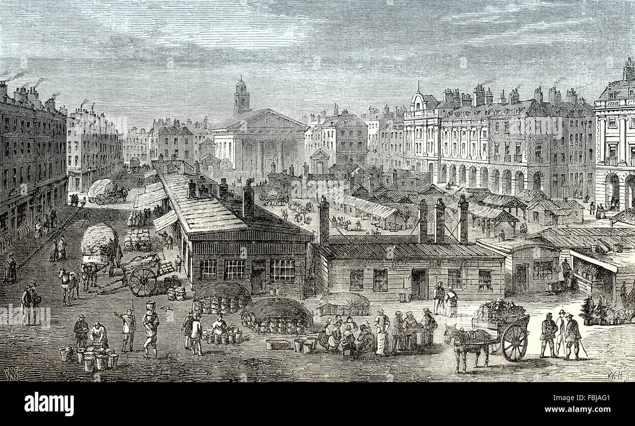Covent Garden Market, 1820, West End, London, England Stock Photo - Alamy