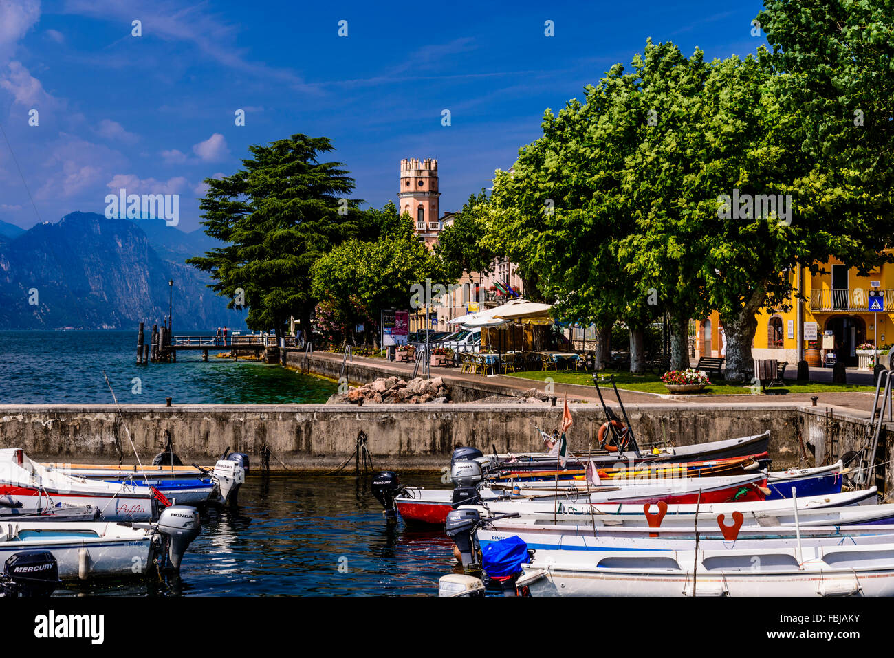 Italy, Veneto, Lake Garda, Torri del Benaco, district Pai, townscape ...
