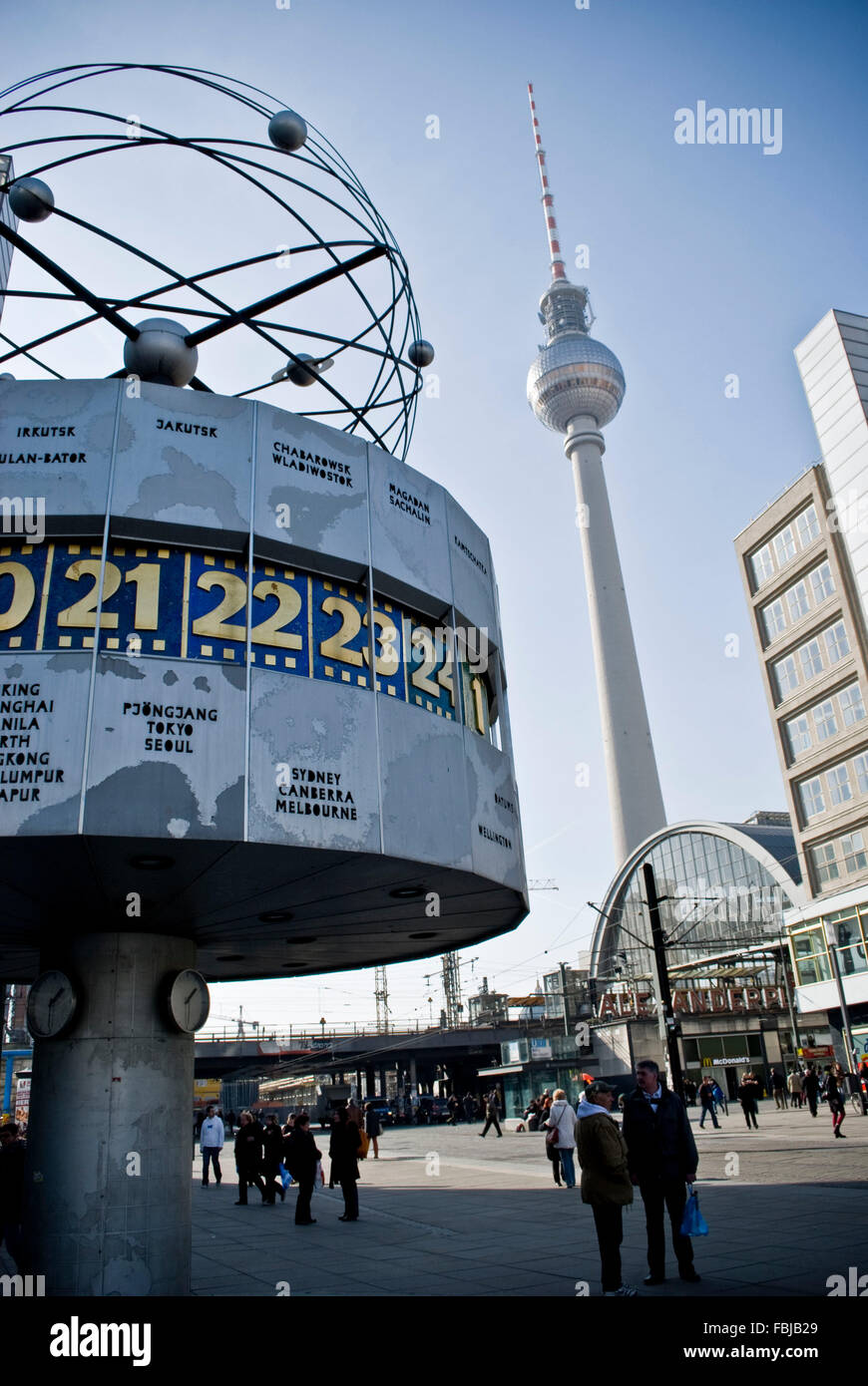 World time clock urania alexanderplatz hi-res stock photography and ...