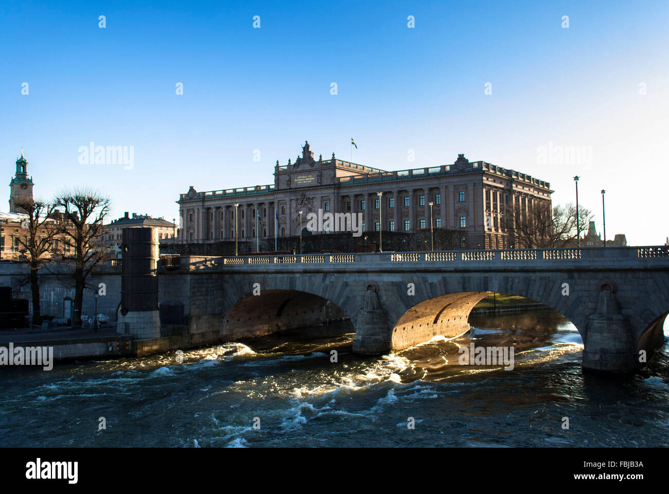 Riksdag, Norrbro bridge, Stockholm Stock Photo - Alamy