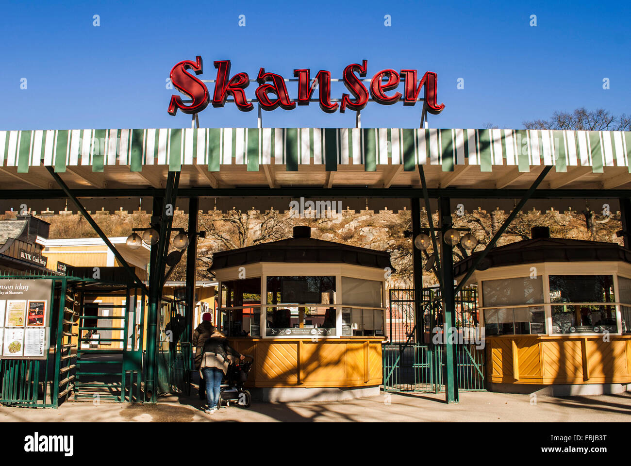 Main entrance, Skansen, open-air museum, Stockholm Stock Photo - Alamy