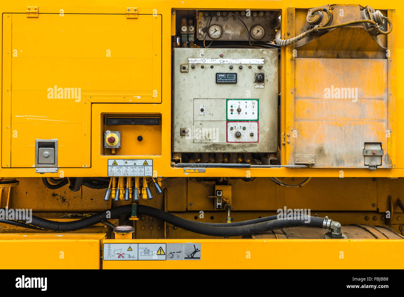 Control panel of a machine to inject cement Stock Photo - Alamy