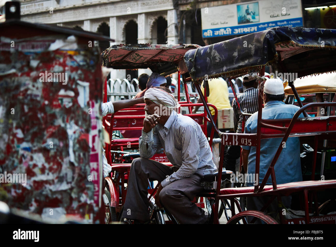 Rickshaw driver smoking hi-res stock photography and images - Alamy