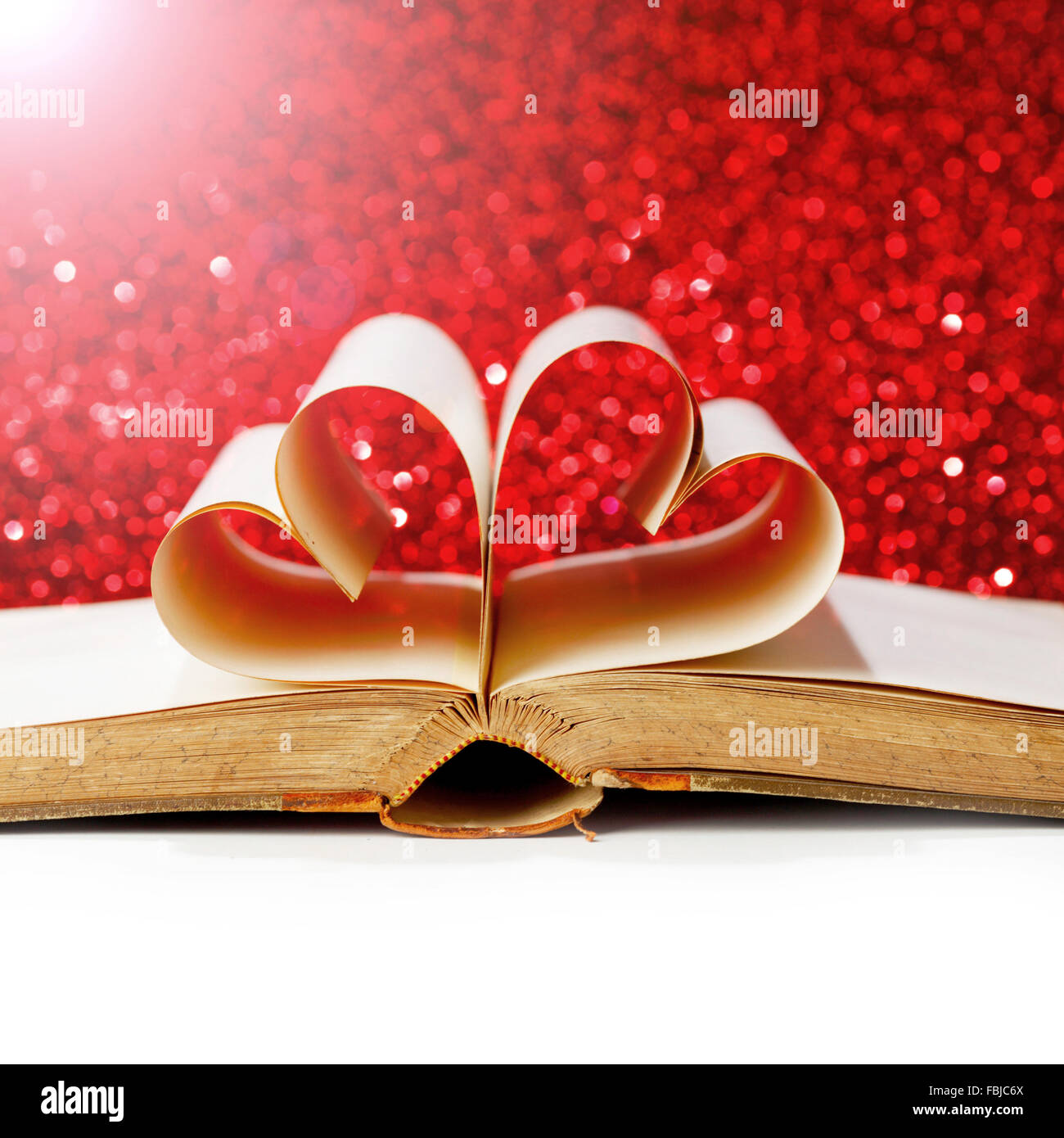 Heart made from book pages, love reading, Valentines day concept Stock ...