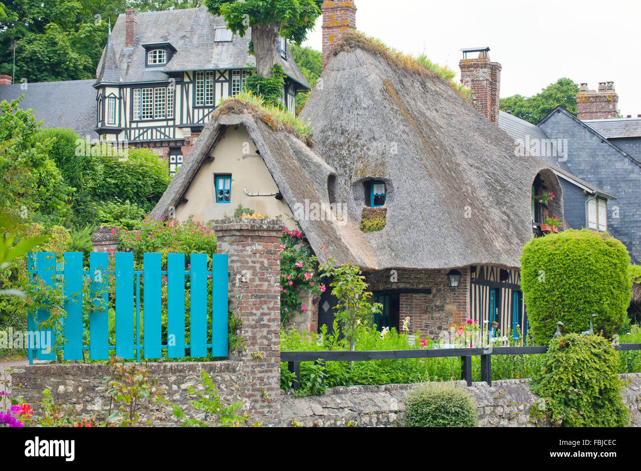 typical houses of the Normandy Stock Photo - Alamy