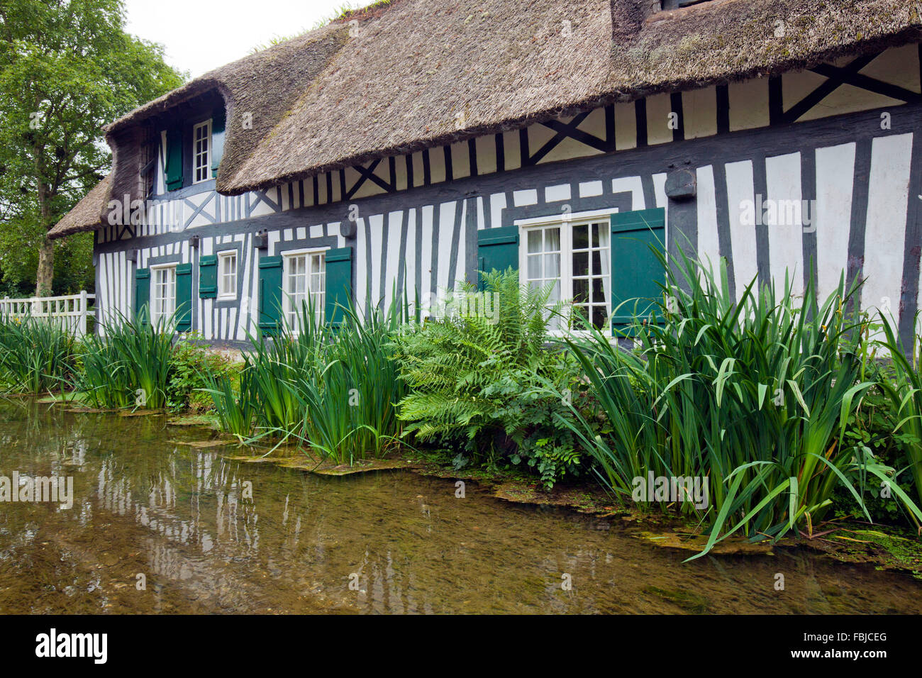 typical houses of the Normandy Stock Photo - Alamy