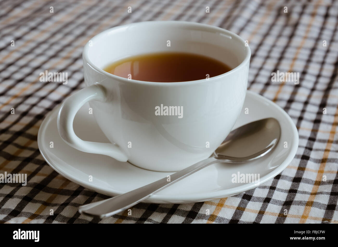 White Cup of Tea for Tea Break Stock Photo - Alamy