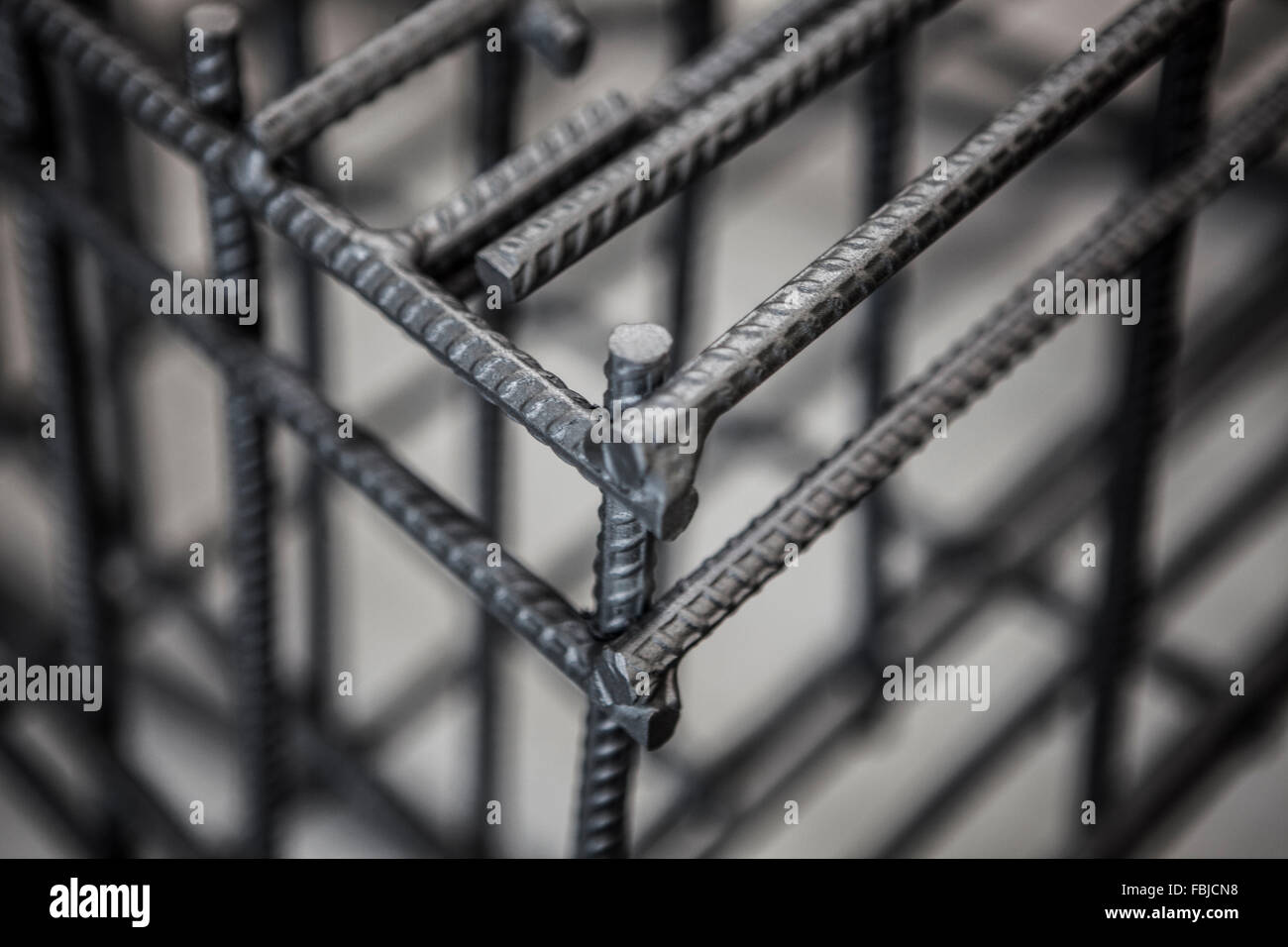 Welded iron bars form a cube Stock Photo - Alamy