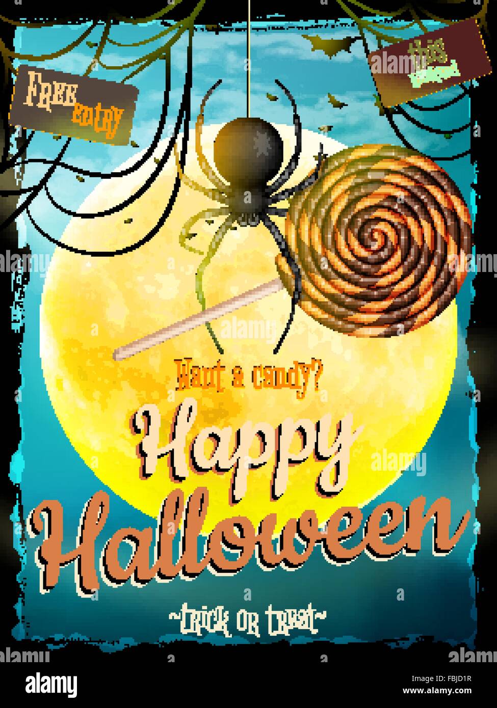 Halloween poster for holiday. EPS 10 Stock Vector Image & Art - Alamy