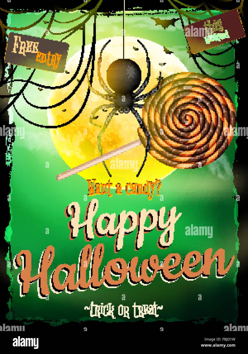 Halloween poster for holiday. EPS 10 Stock Vector Image & Art - Alamy