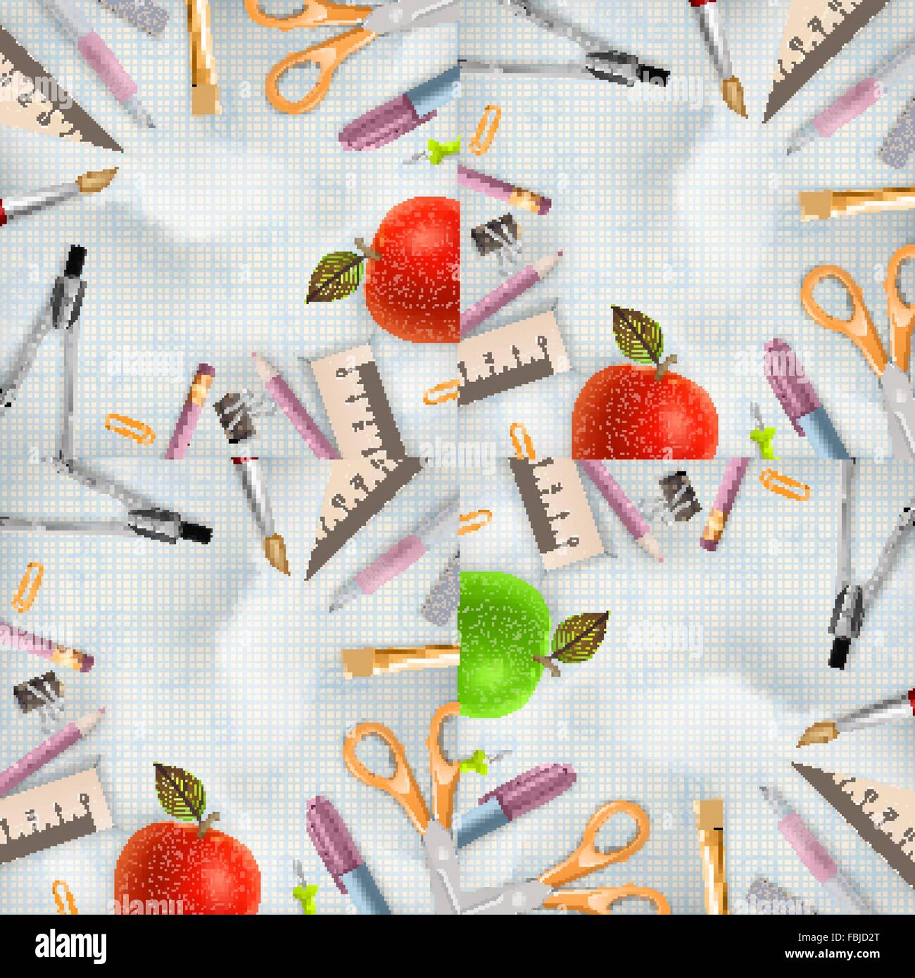 School accessories learning fun Stock Vector Images - Alamy