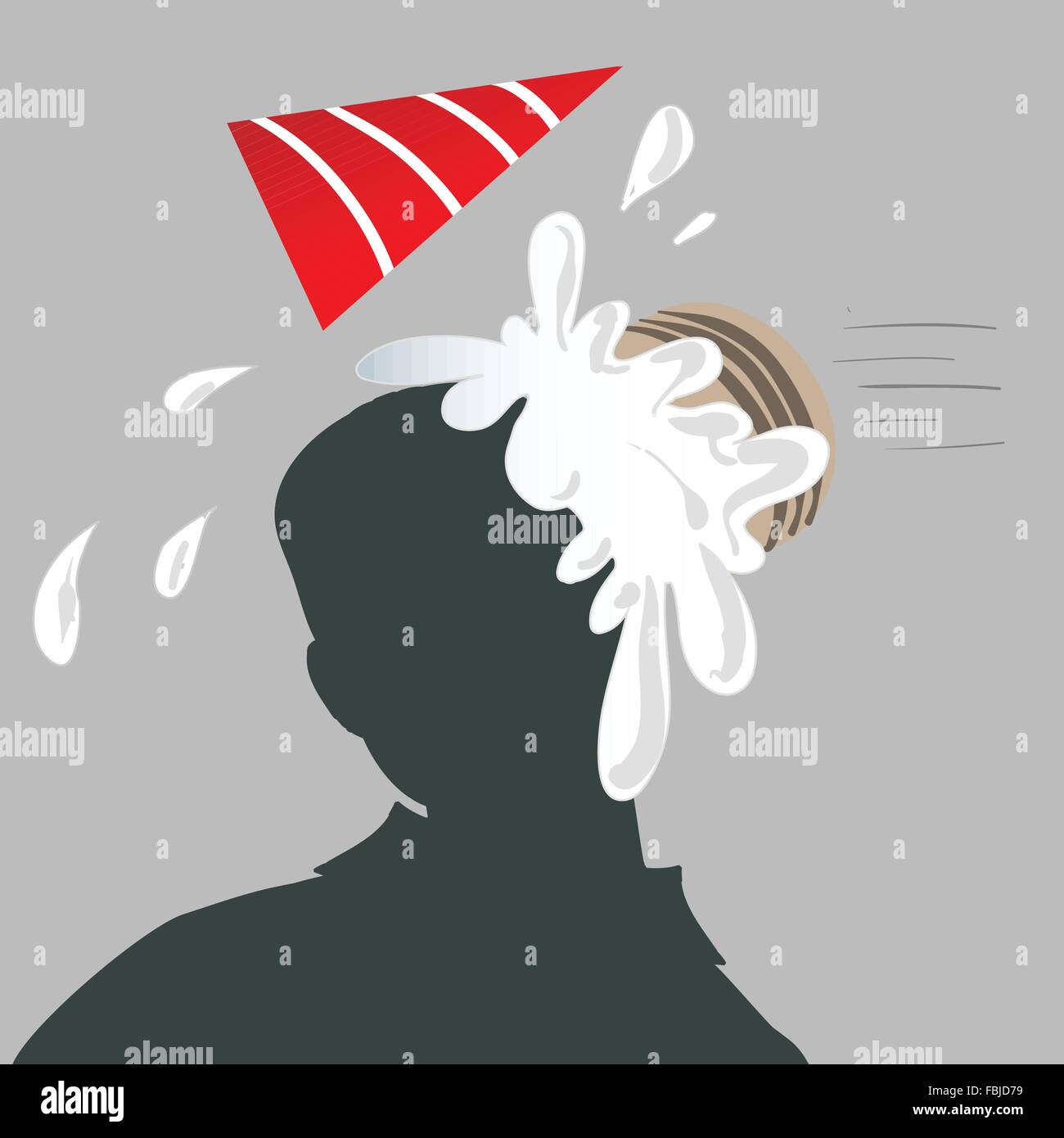 A birthday icon illustration of a unanimous profile picture symbol, hit ...