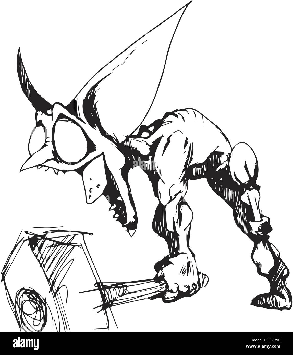 Hand drawn line art Black and White Stock Photos & Images - Alamy