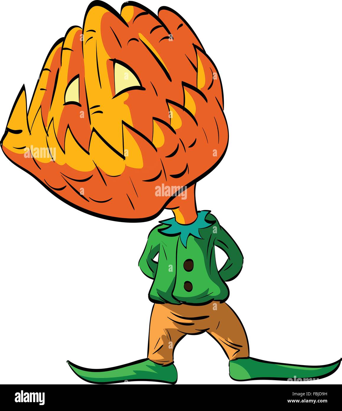 Cartoon monster. Boogeyman. Jack-o'-lantern Stock Vector Art ...