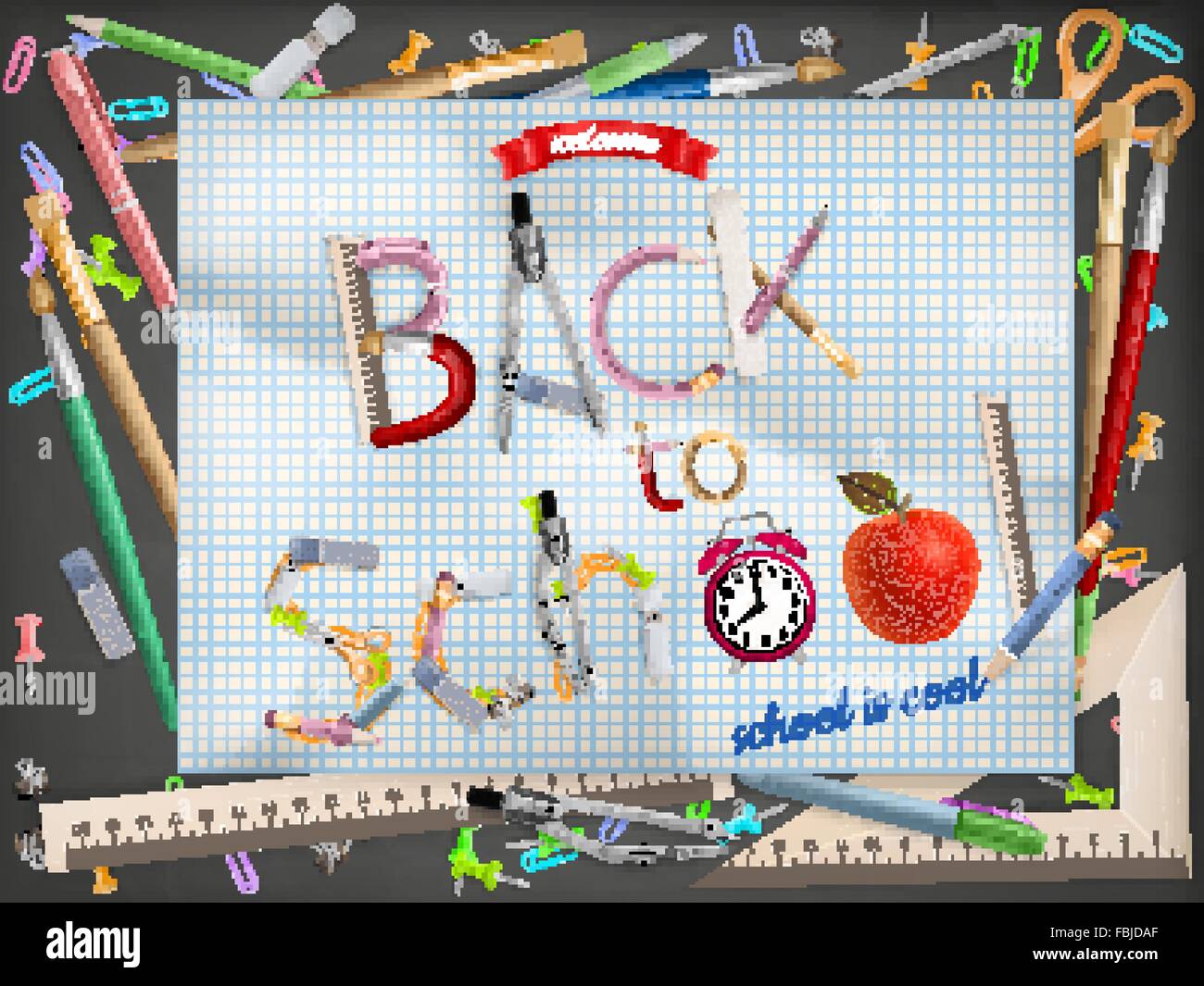 Back to school composition. EPS 10 Stock Vector Image & Art - Alamy