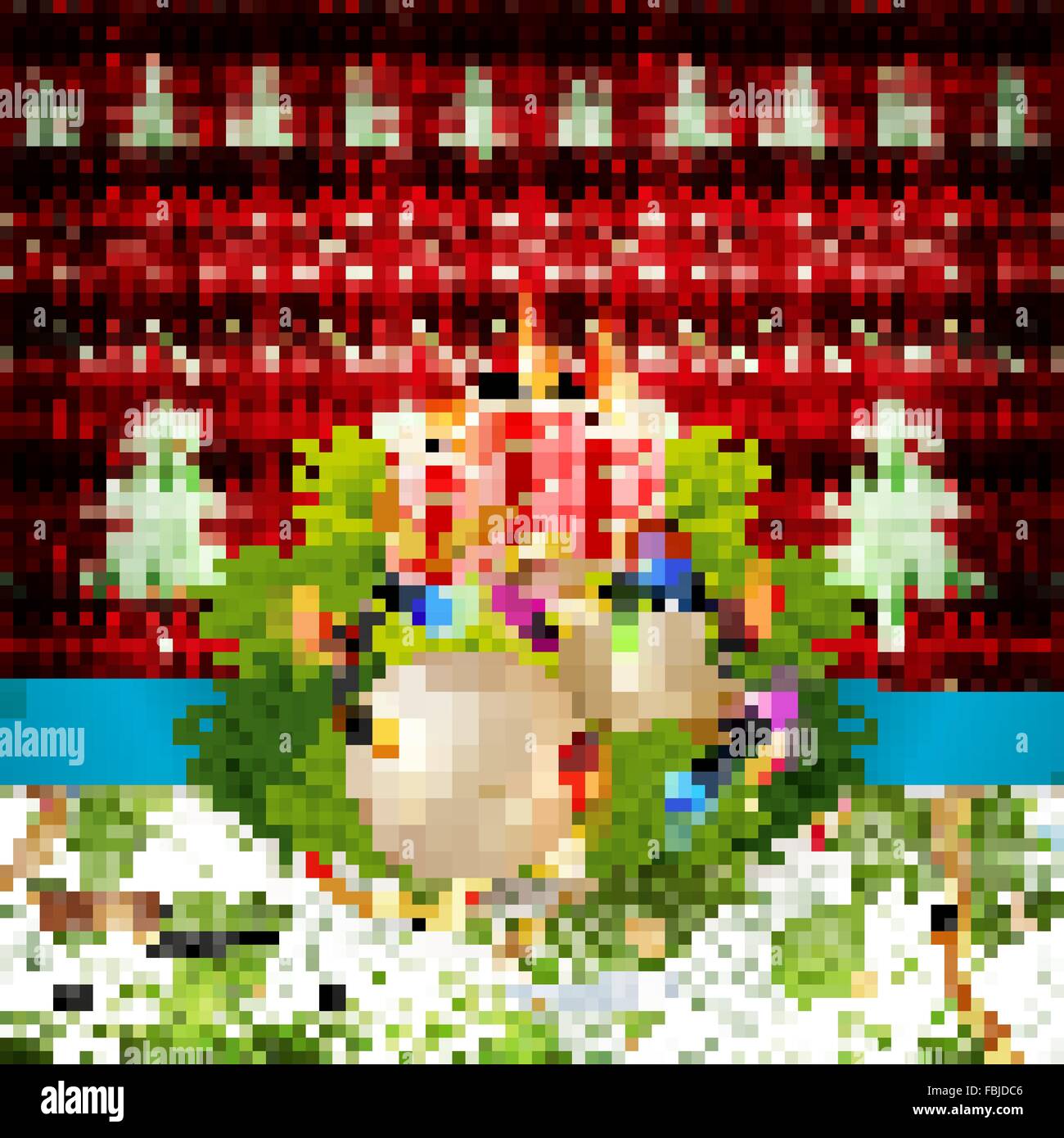 Christmas lantern on black Stock Vector Images - Alamy