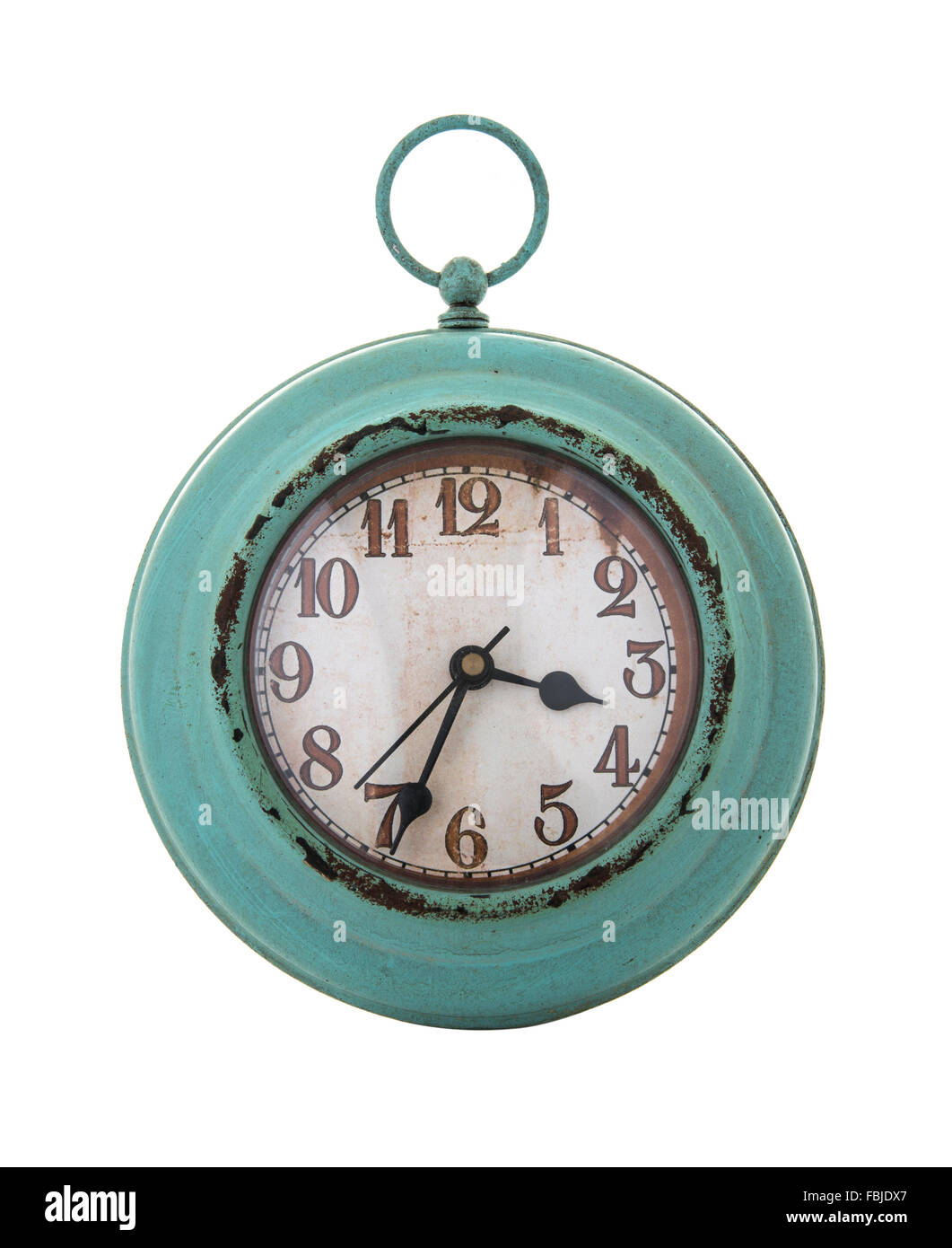 Old green clock on hi-res stock photography and images - Alamy