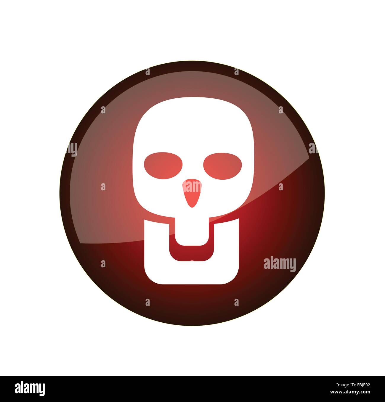 A glossy icon or a button with a scull symbol Stock Vector Image & Art ...