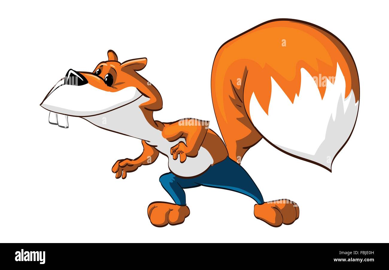 Cartoon funny squirrel Stock Vector Image & Art - Alamy