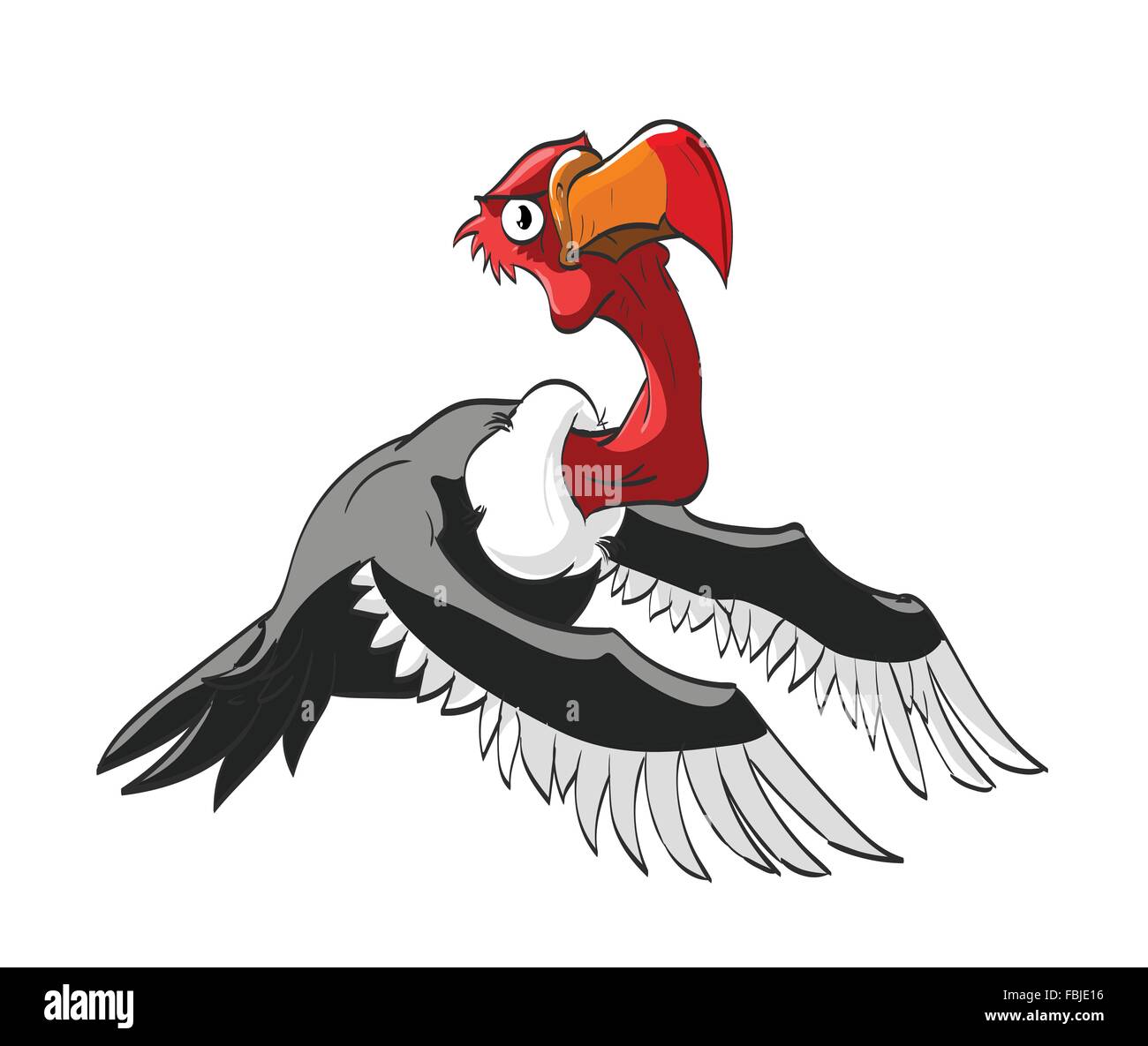 Cartoon Vulture Flying